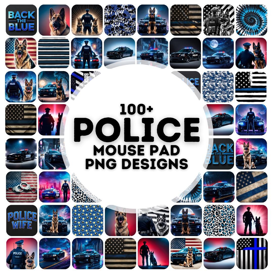 150 Police Mouse Pad Sublimation Designs Png, Mouse Pad Sublimation ...