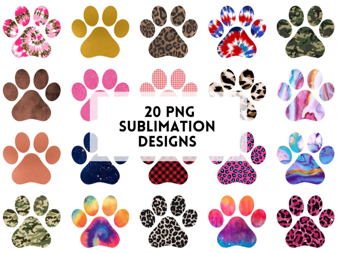 Dog Paw Sublimation Bundle Png, Sublimation Designs, Sublimation Bundle ...
