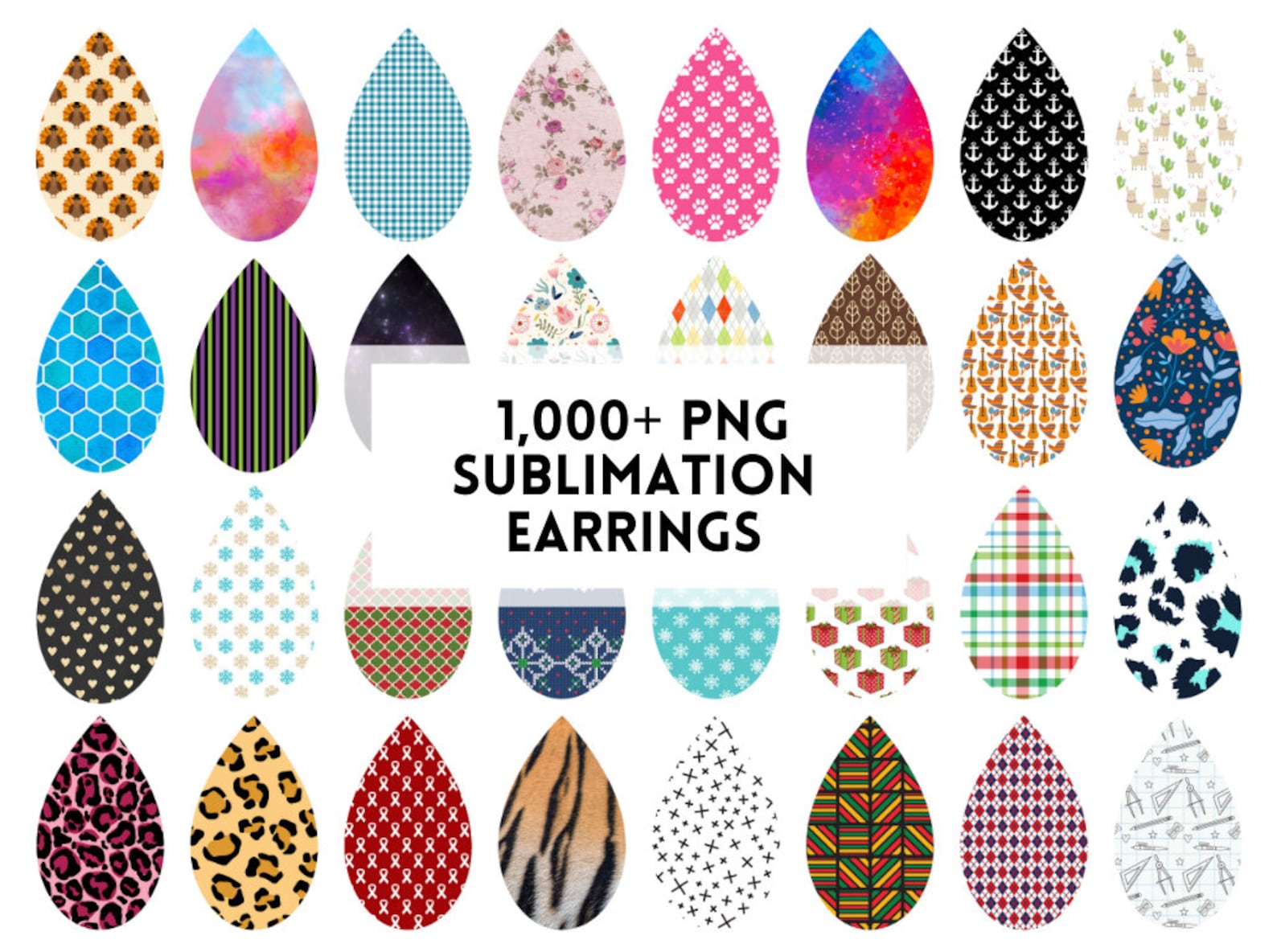 1000+ Sublimation Earring Designs Template Bundle, Sublimation Earring ...