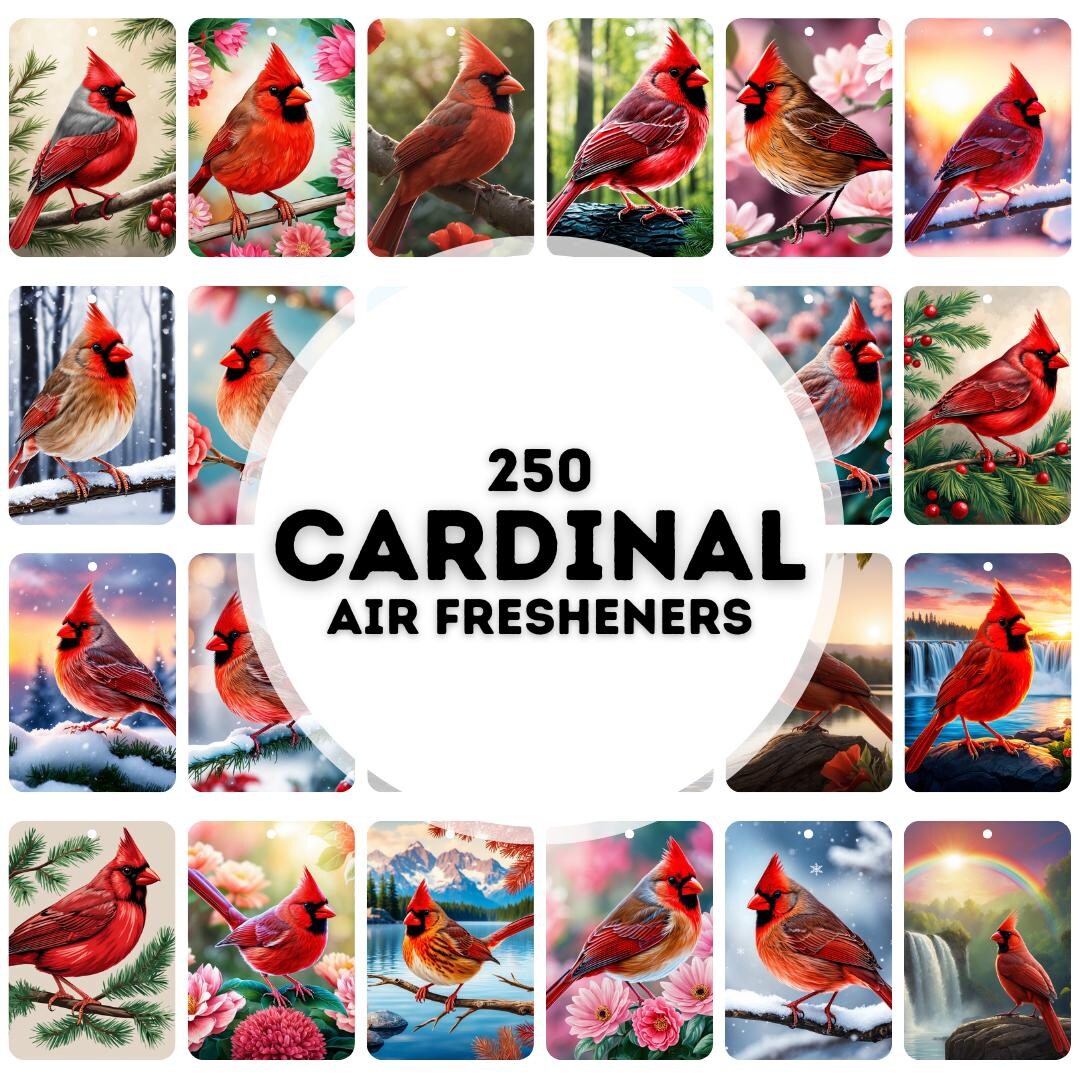 250 Cardinal Air Freshener Designs, Air Freshener Bundle, Designs for ...