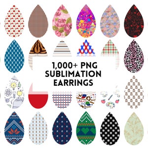 1000+ Sublimation Earring Designs Template Bundle, Sublimation Earring ...