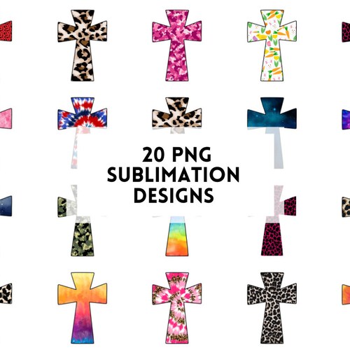 Cross Sublimation Bundle Png Sublimation Designs Sublimation - Etsy