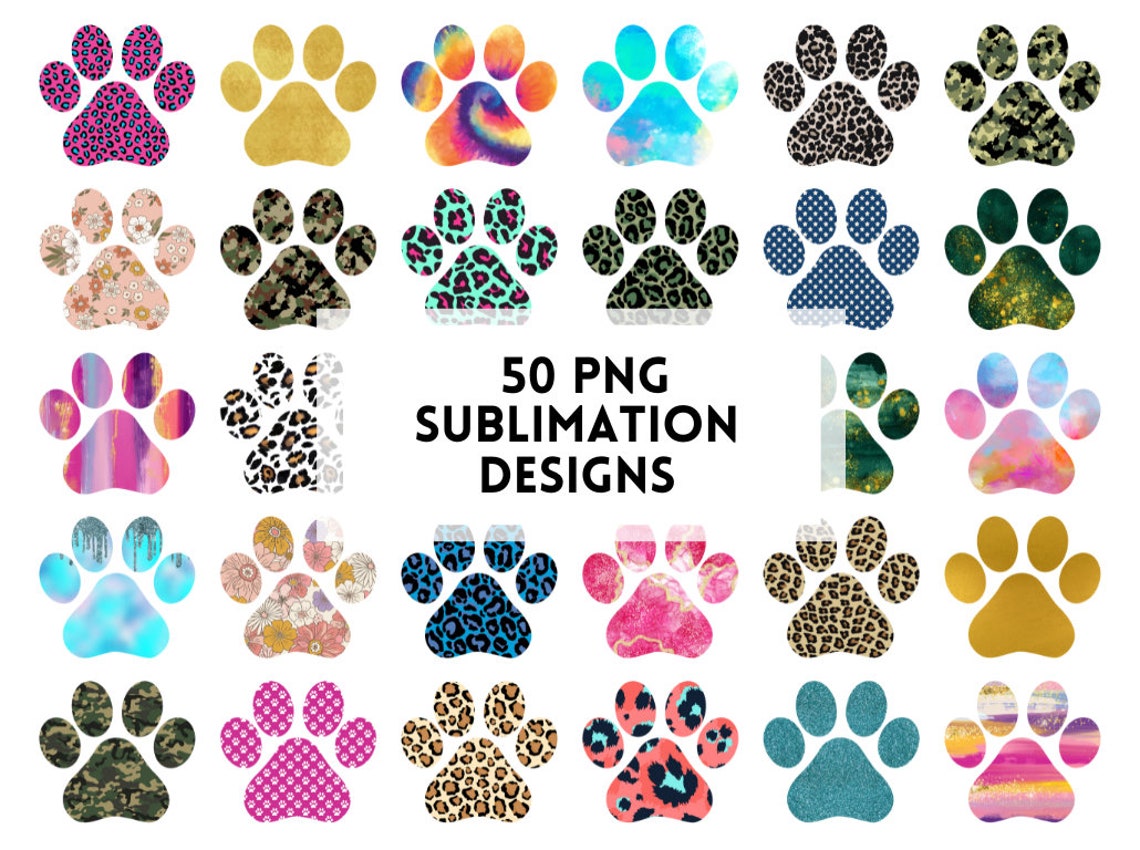 Dog Paw Sublimation Bundle Png, Sublimation Designs, Sublimation Bundle ...