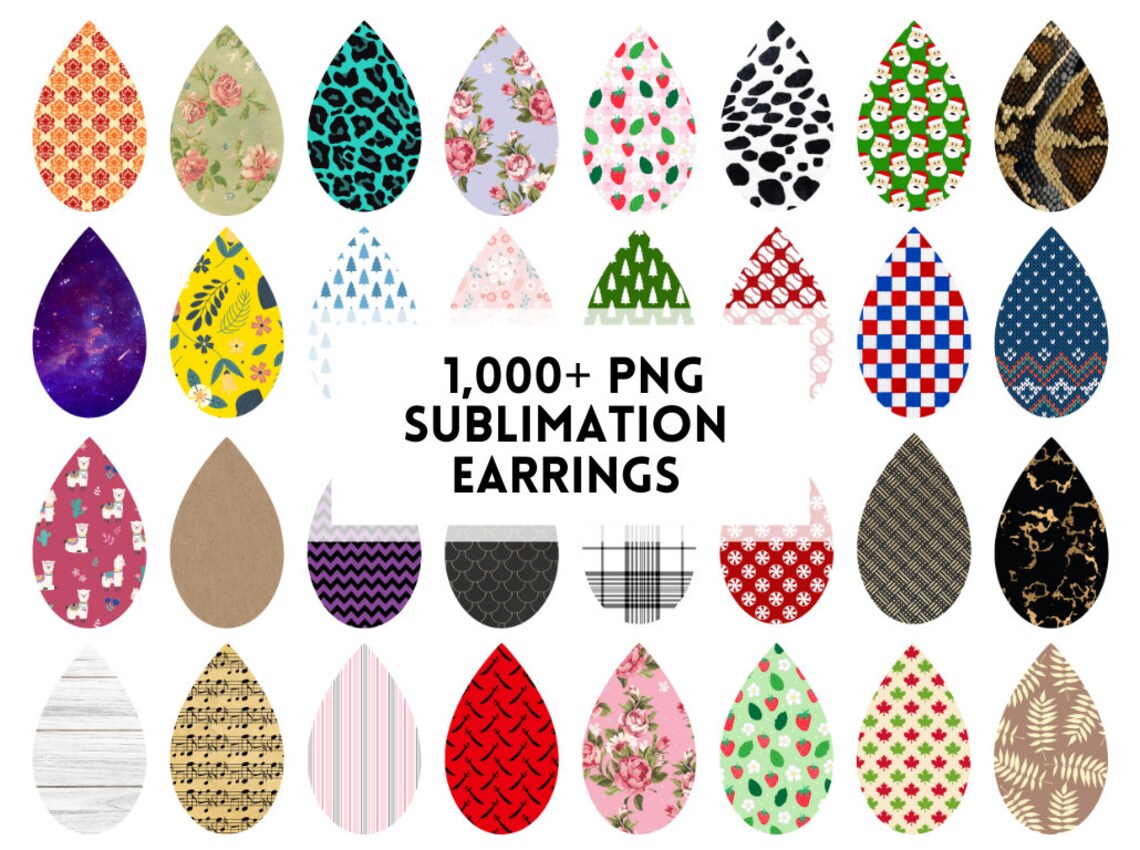 1000 Sublimation Earring Designs Template Bundle Sublimation - Etsy