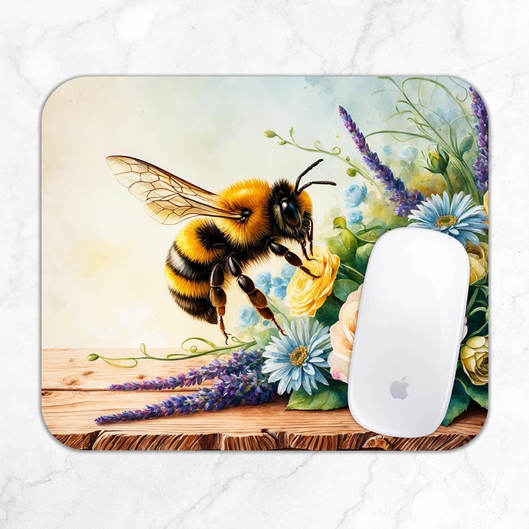 Bumble Bee Mouse Pad Sublimation Designs Png, Mouse Pad Sublimation ...