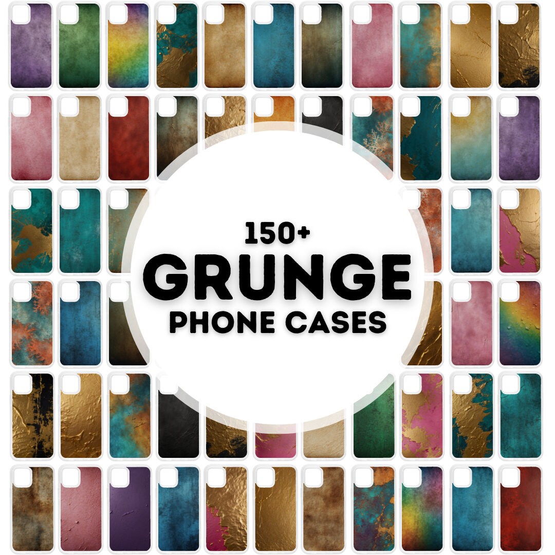 150+ Grunge Phone Case Sublimation Designs, Phone Case Png Bundle ...