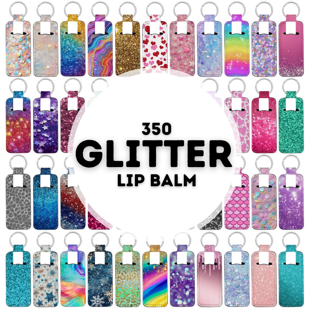 350 Glitter Skinny Lip Balm Sublimation Design Bundle, Lip Balm Bundle ...