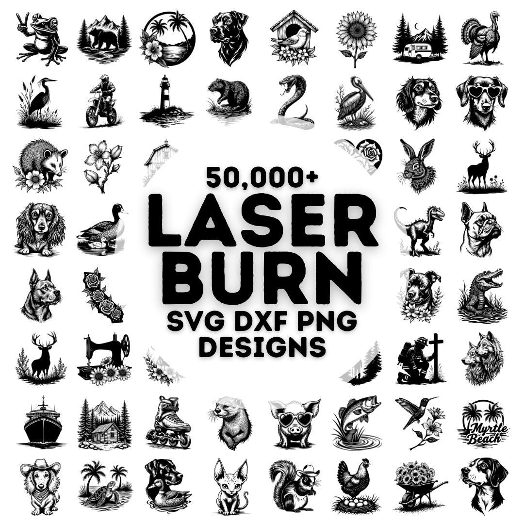 50000 Laser Burn Designs Bundle, Png Bundle, Laser Cut Bundle ...