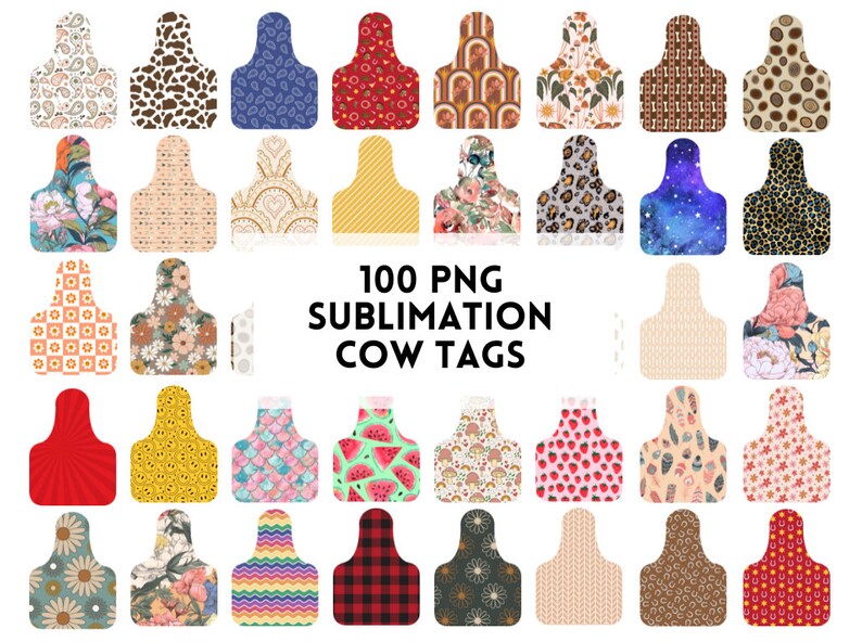 500+ Cow Tag Sublimation Designs Png, Cattle Tag Sublimation Designs ...