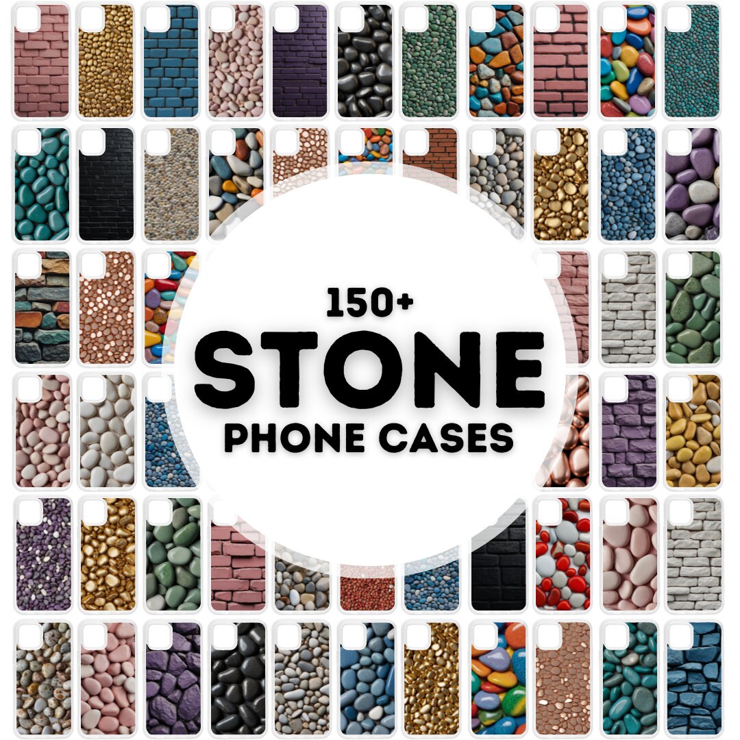 150 Stone Phone Case Sublimation Designs, Phone Case Png Bundle ...