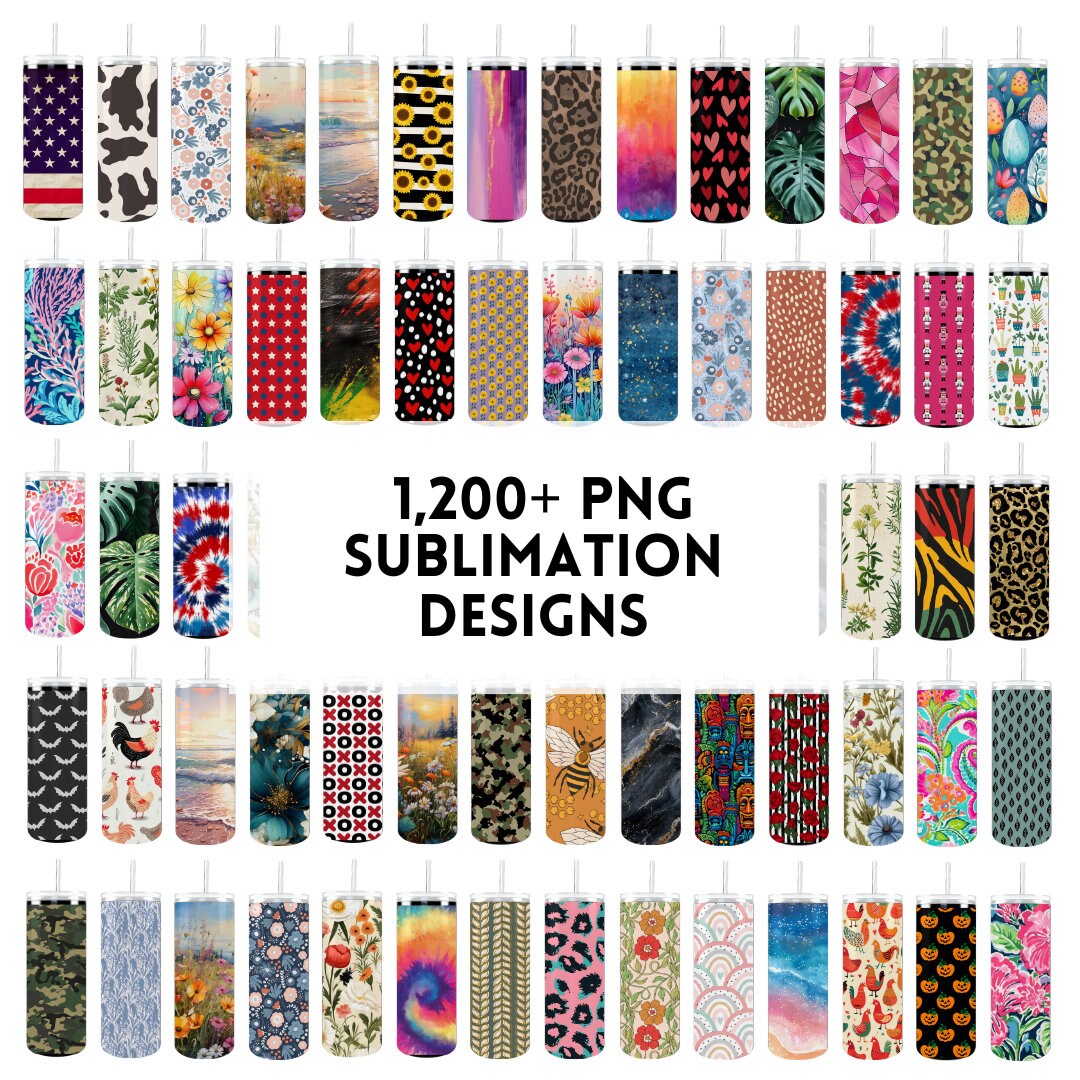 1200+ Tumbler Sublimation Designs, Tumbler Wrap Bundle, Designs for ...
