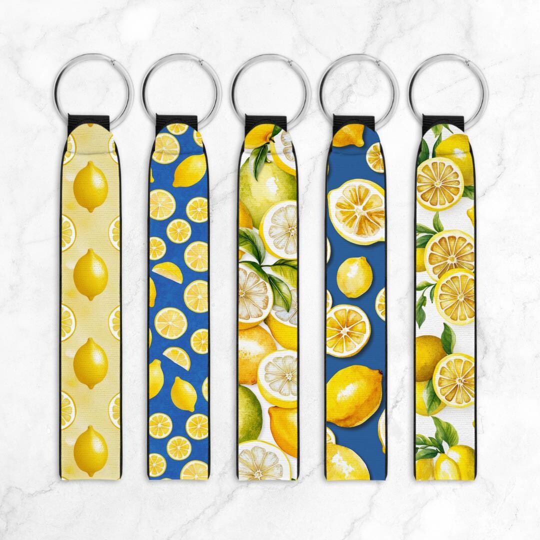 5 Lemon Key Fob Sublimation Designs Png, Key Fob Sublimation Designs ...
