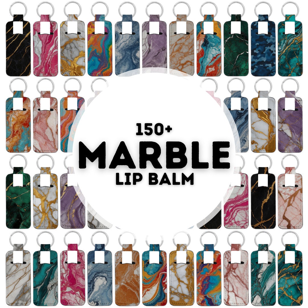 150+ Marble Skinny Lip Balm Sublimation Design Bundle, Lip Balm Bundle ...