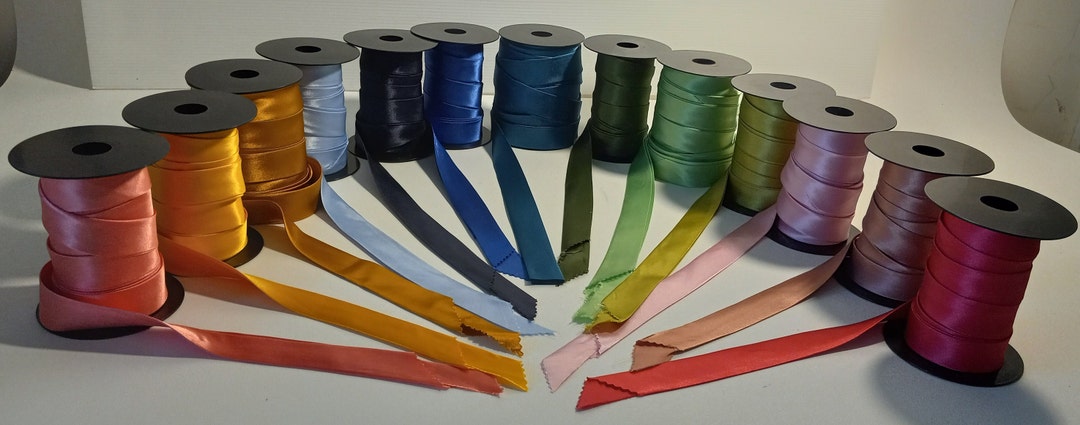 Satin Bias Tape Extra Wide Double Fold 1/2 Inch Wide - Bulk by the ...