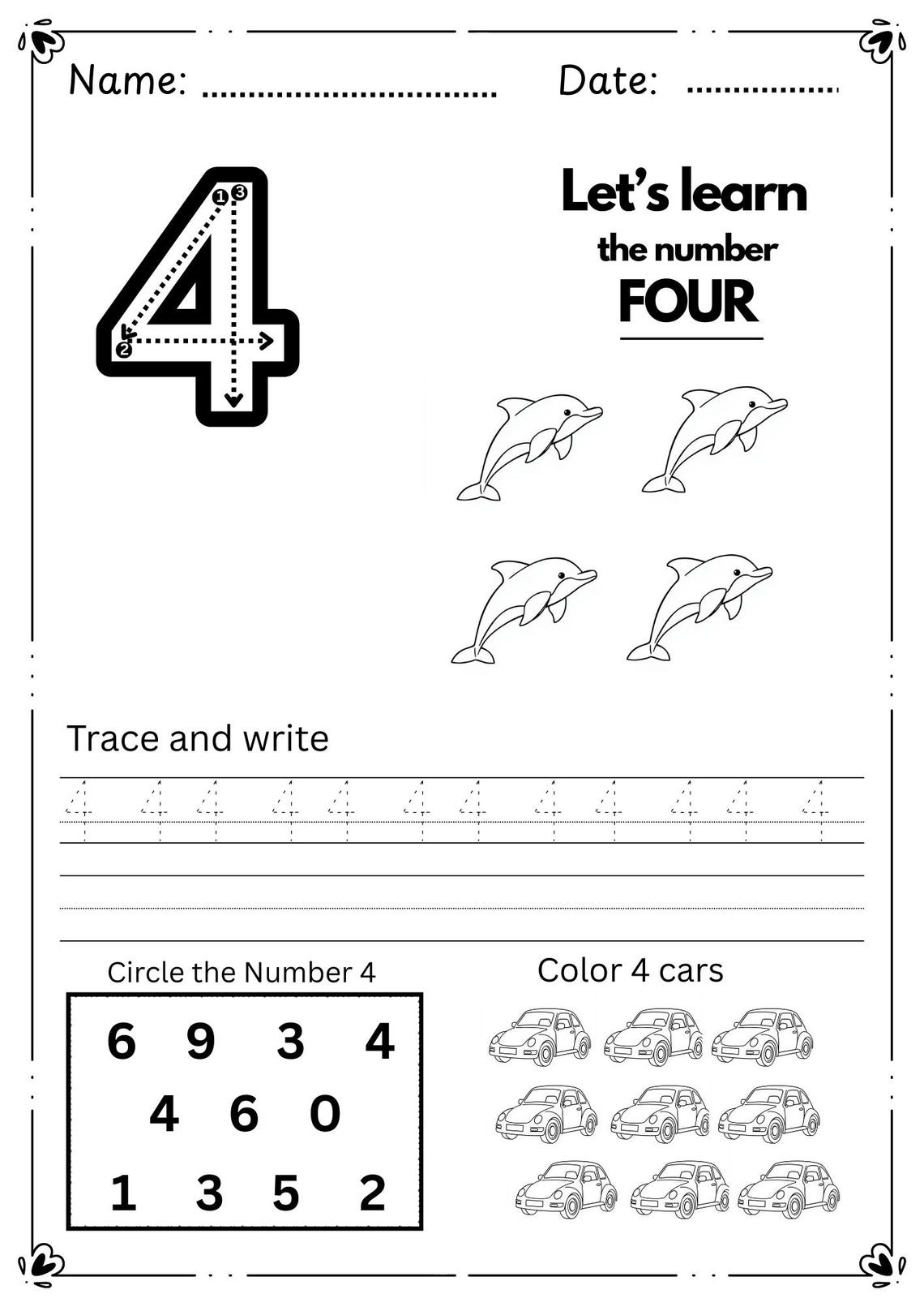 1-10 Number Tracing, Preschool Worksheet Printable, Handwriting ...