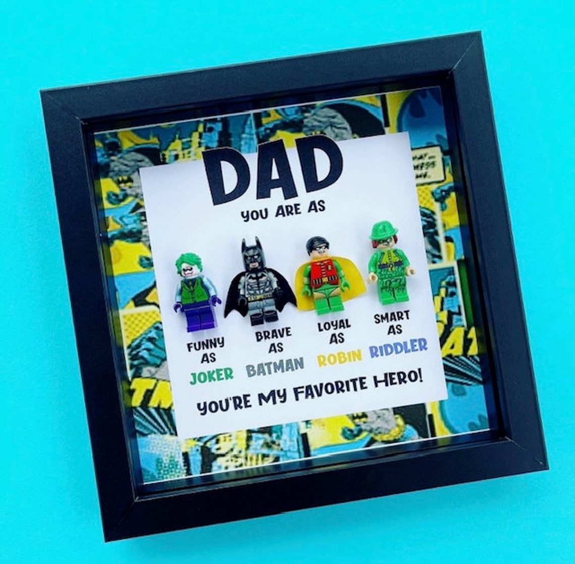 Father's Day Superhero Frame Superhero Father's Day - Etsy