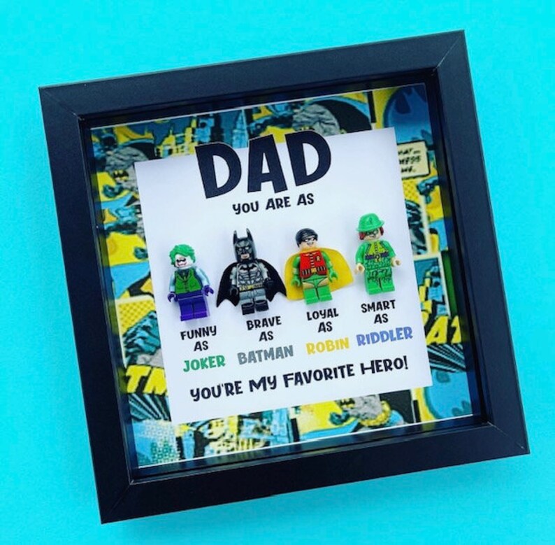 Father's Day Superhero Frame Superhero Father's Day - Etsy
