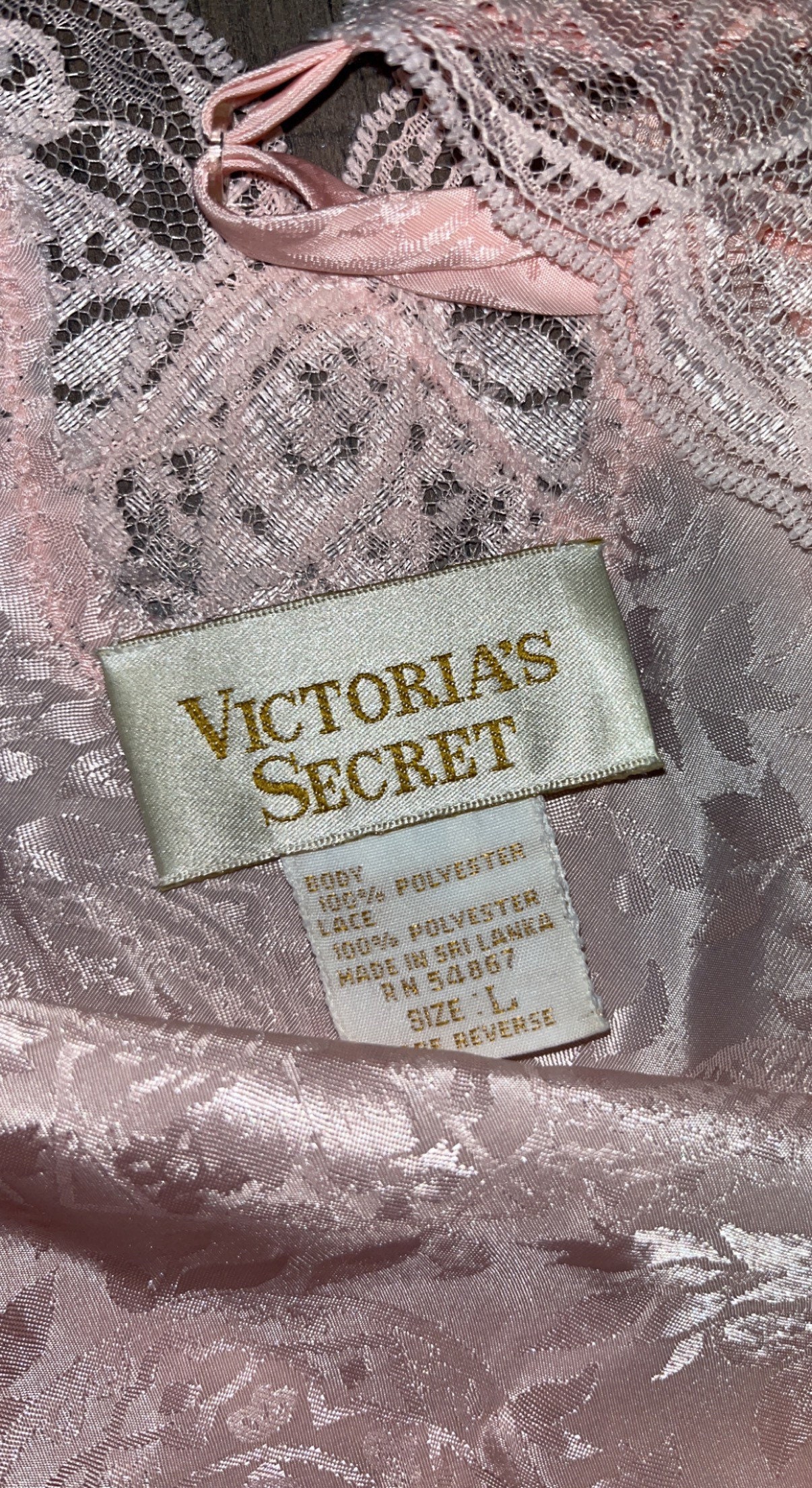 Vintage 80s Victoria Secrete Pink Matching Set Rope And Slip Etsy