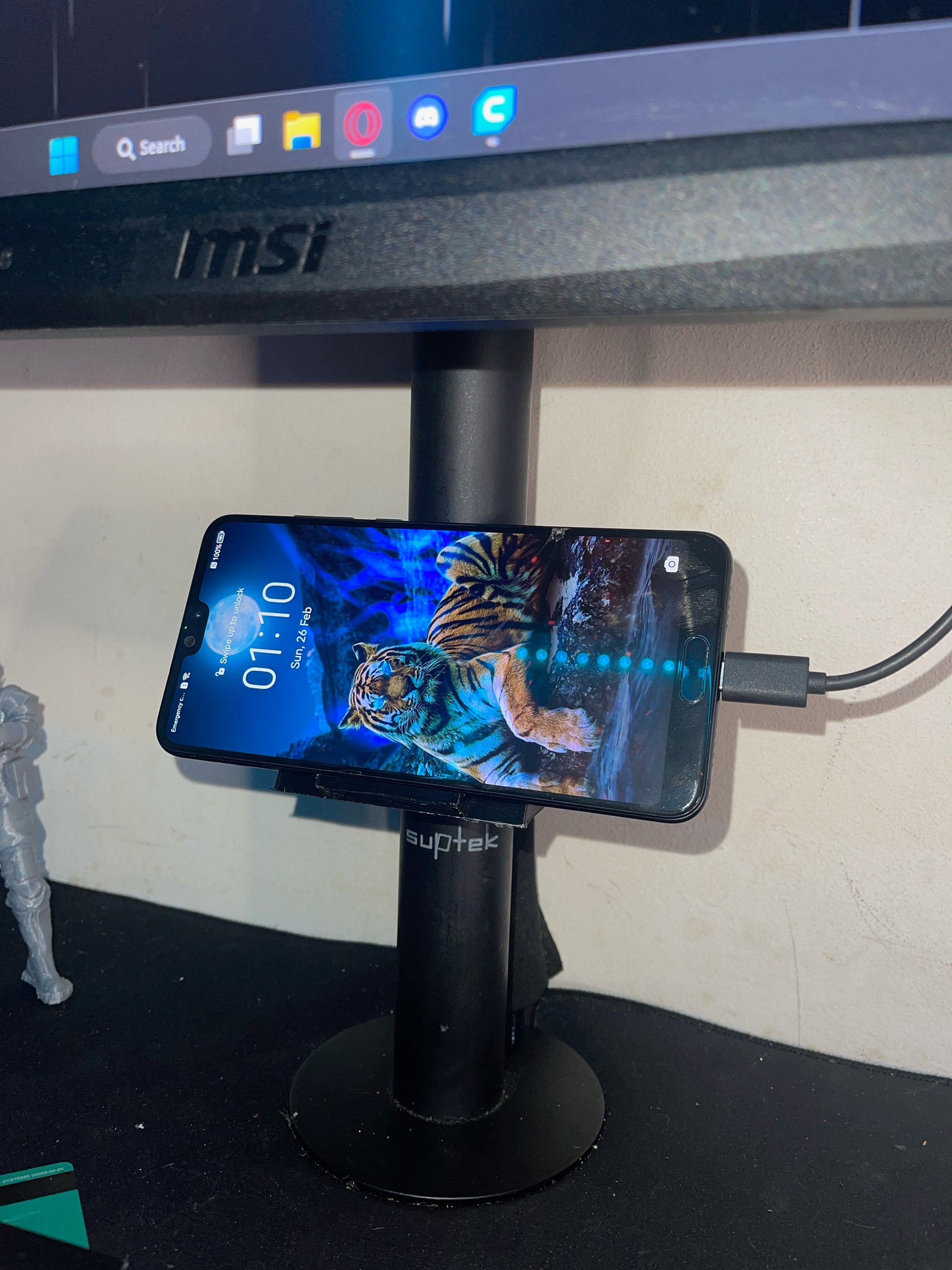 Vertical Monitor Mount Phone Mount - Etsy