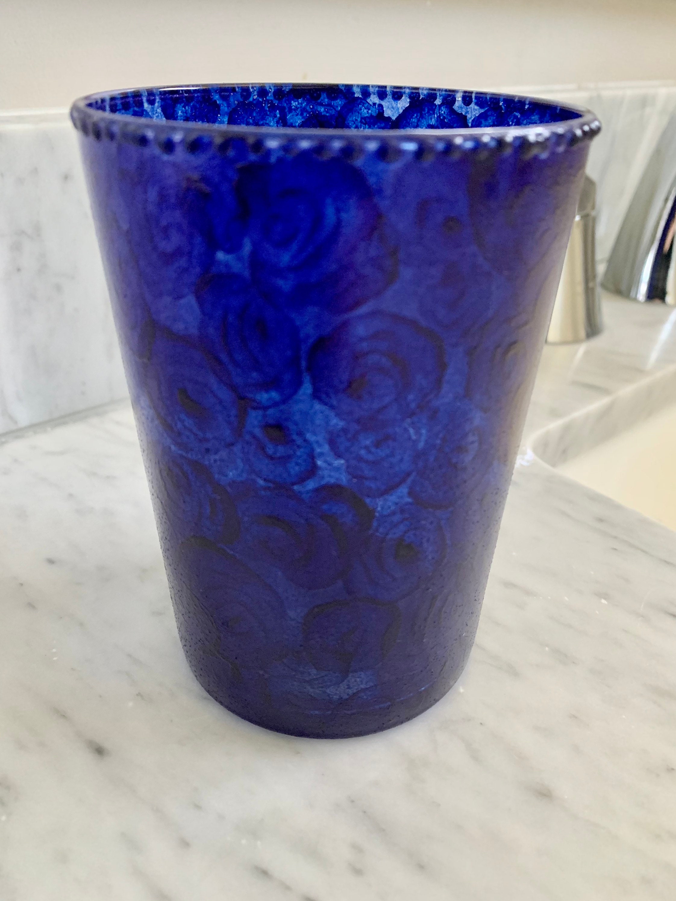 Soap Dispenser and Tumbler Set Stain Glass Collection Brilliant Violet ...