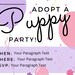 Adopt a Puppy Birthday Party Pack Bundle. PUPPY TREASURE HUNT, Themed ...