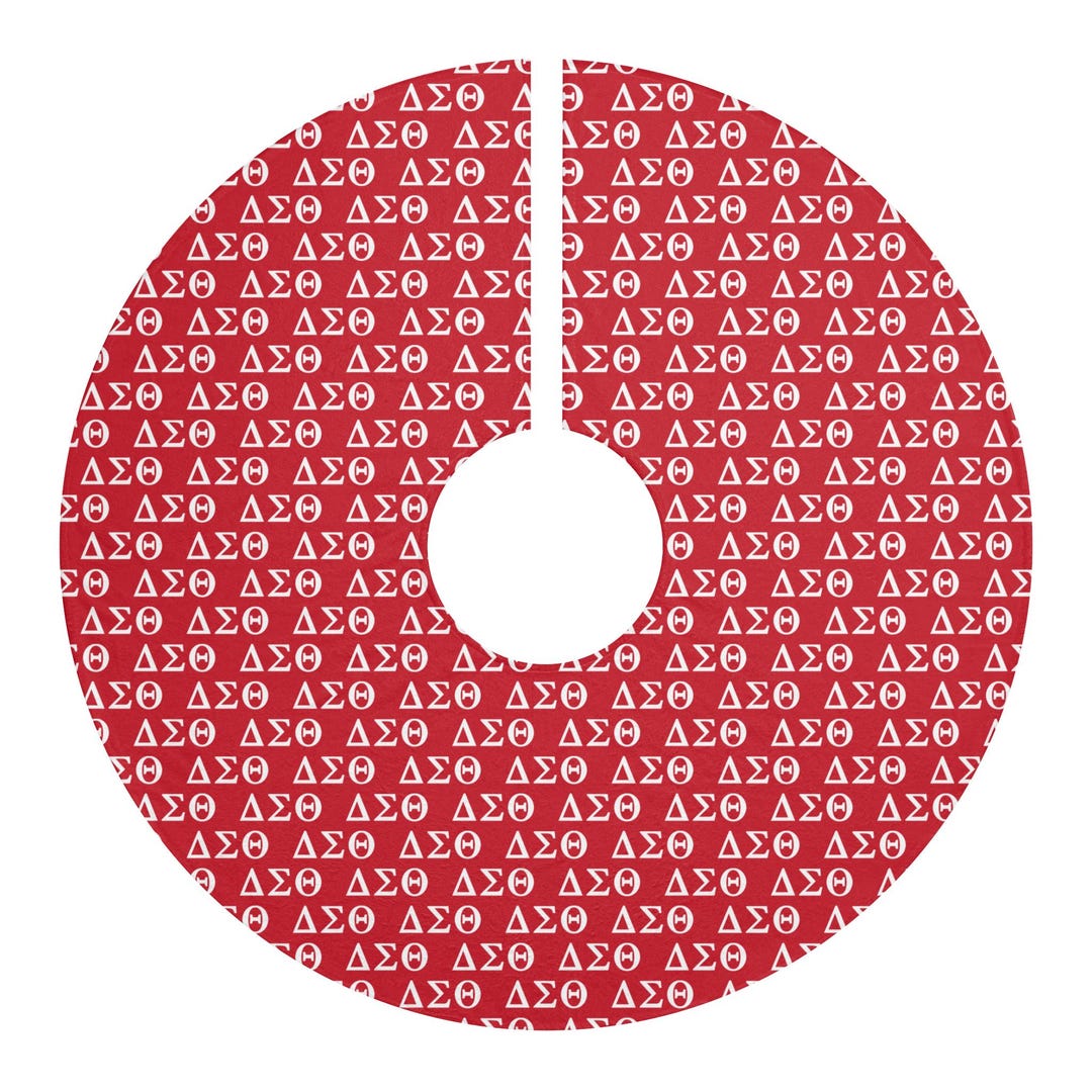 Delta Sigma Theta Festive Christmas Tree Skirt, Holiday Decor, Xmas ...