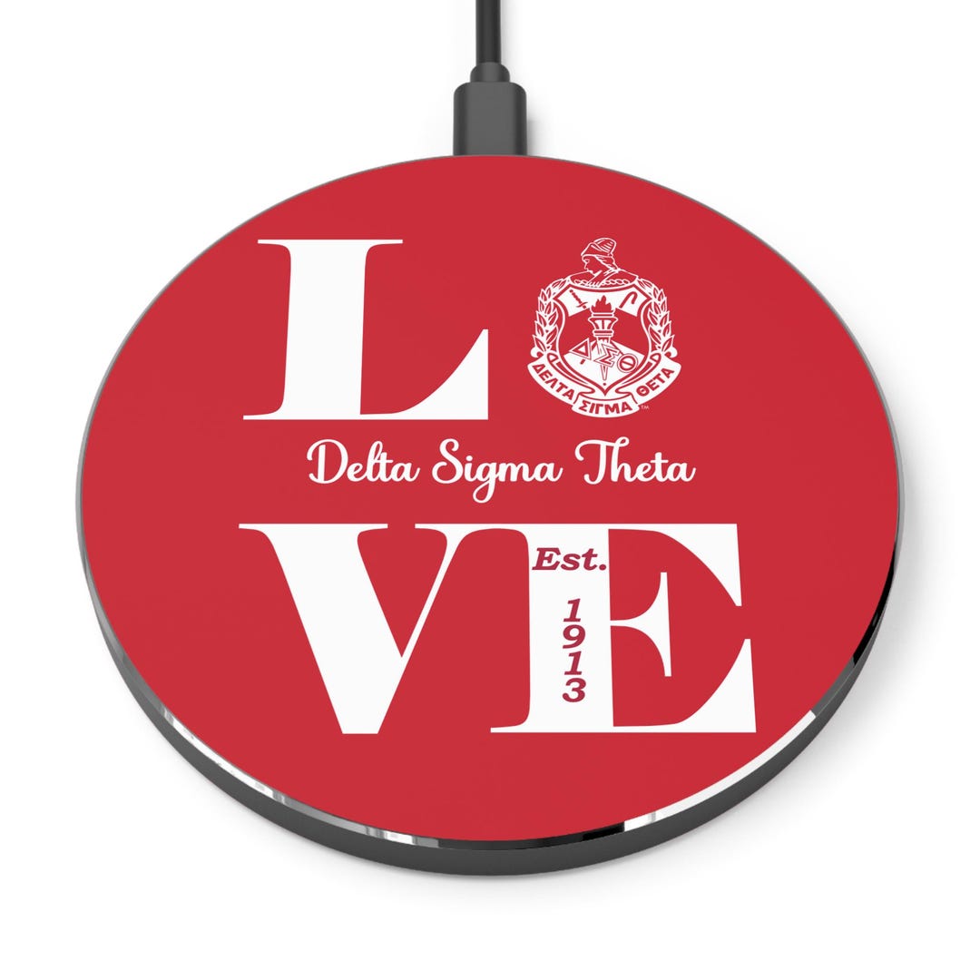 Delta Sigma Theta Wireless Charger - Love Design, Sorority Gift ...