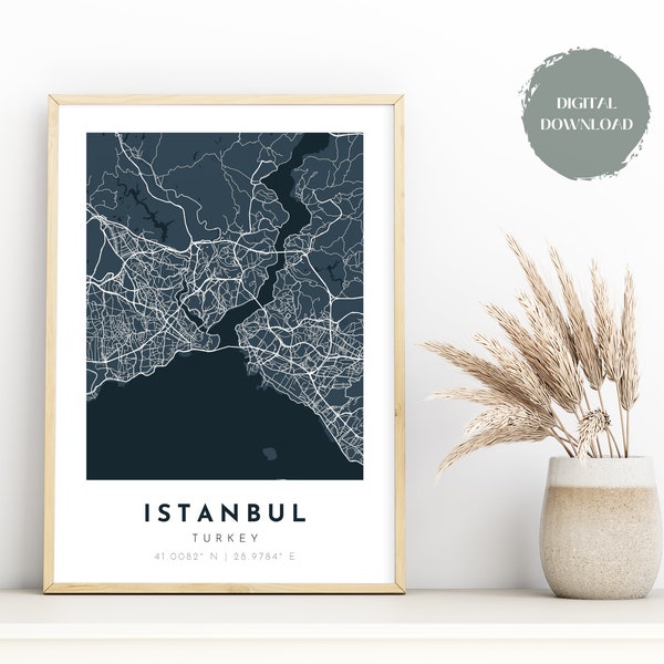 Istanbul Map Print - Etsy