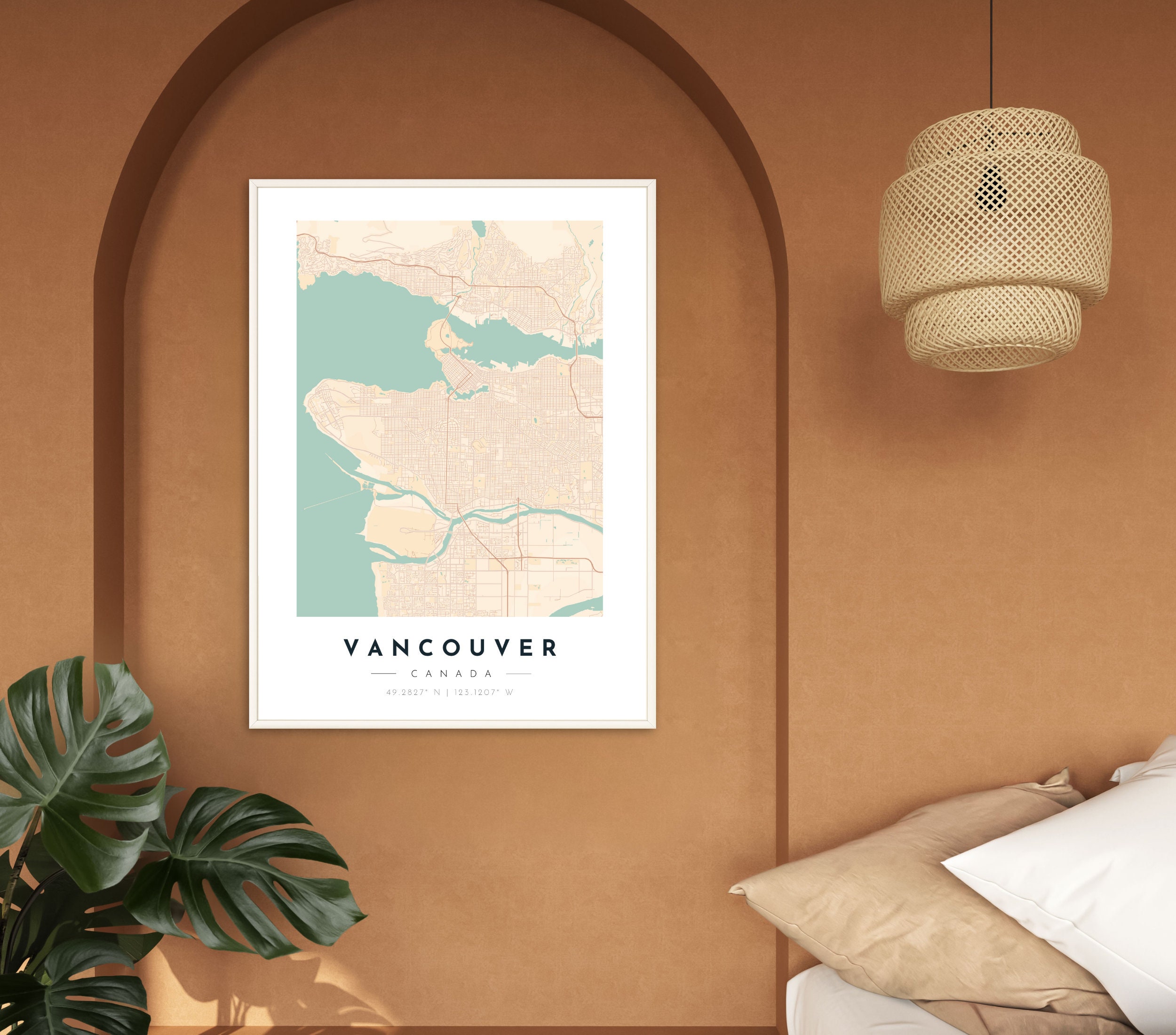 Vancouver Map Print | Map of Vancouver | Digital Wall Art | Printable ...
