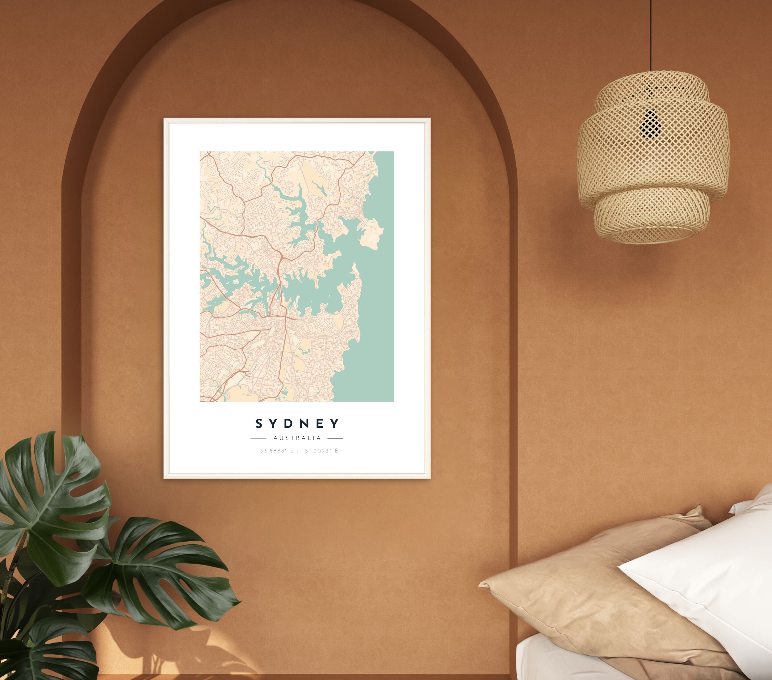 Sydney Map Print | Map of Sydney | Digital Wall Art | Printable Sydney ...