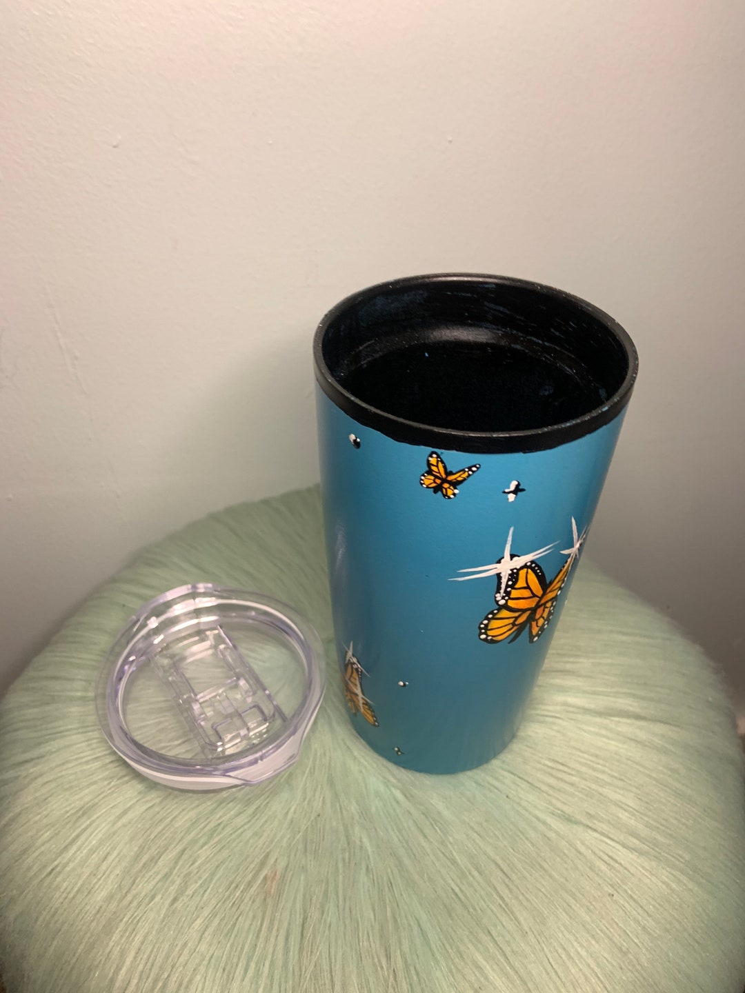 Blue Butterfly Cup - Etsy