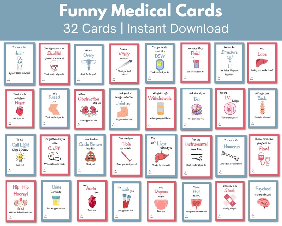 Funny Medical Appreciation Cards for Doctors, Nurses, CNA, MA, PA ...