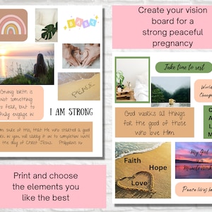 Pregnancy Vision Board Printable Images, Pictures & Words | Christian ...