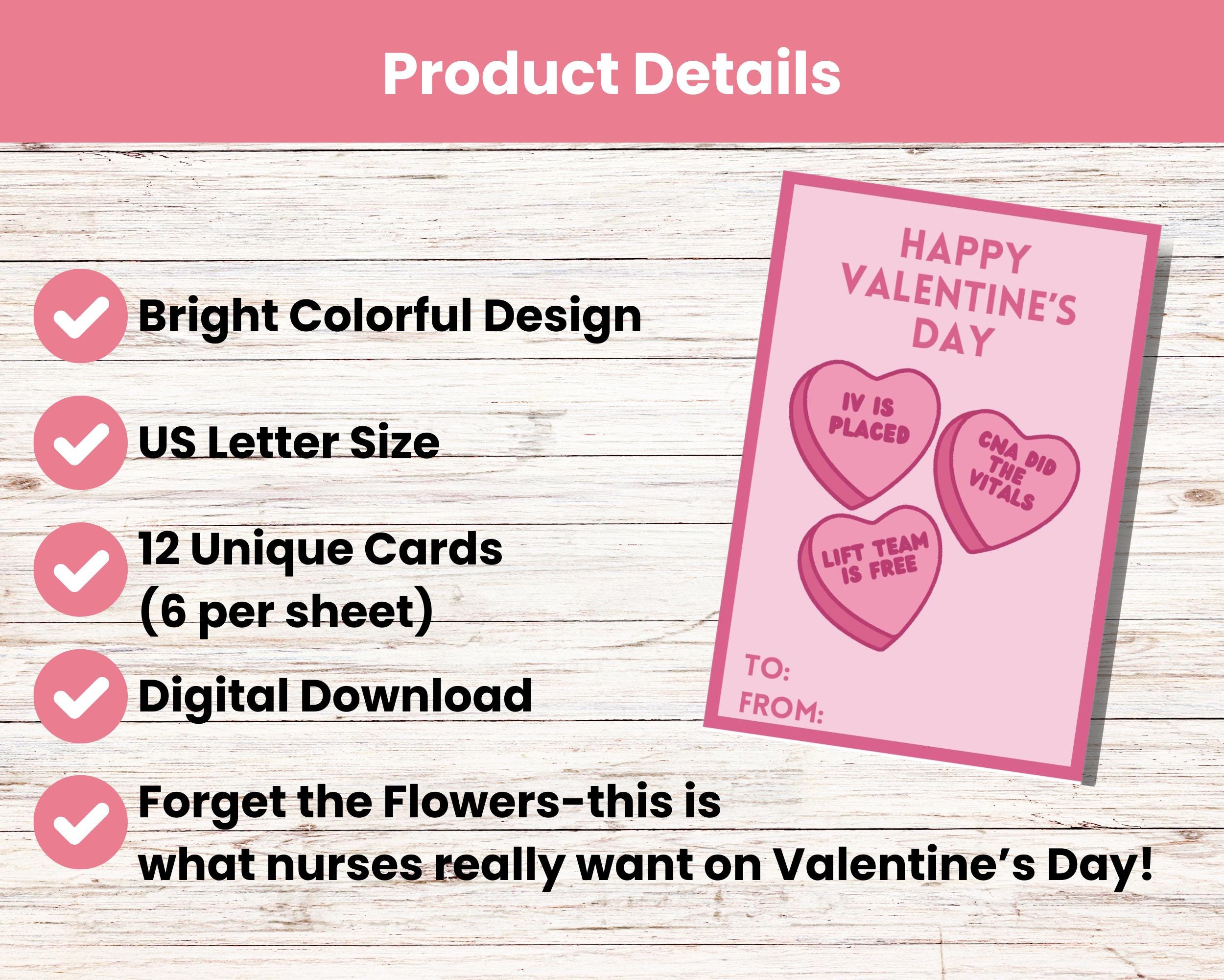 Funny Medical Valentines, Funny Nurse Valentines, CNA, Physican ...