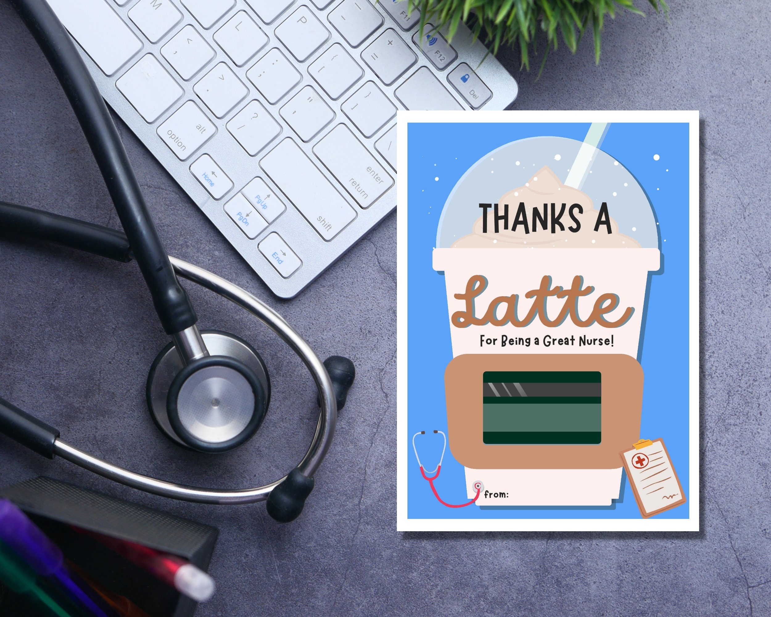 Nurse Coffee Gift Card Holder, Nurse Appreciation Gift, RN Thank You ...