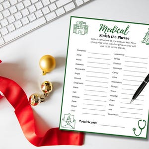Fun Christmas Medical Game Bundle for Hospital Clinic Staff Parties for ...