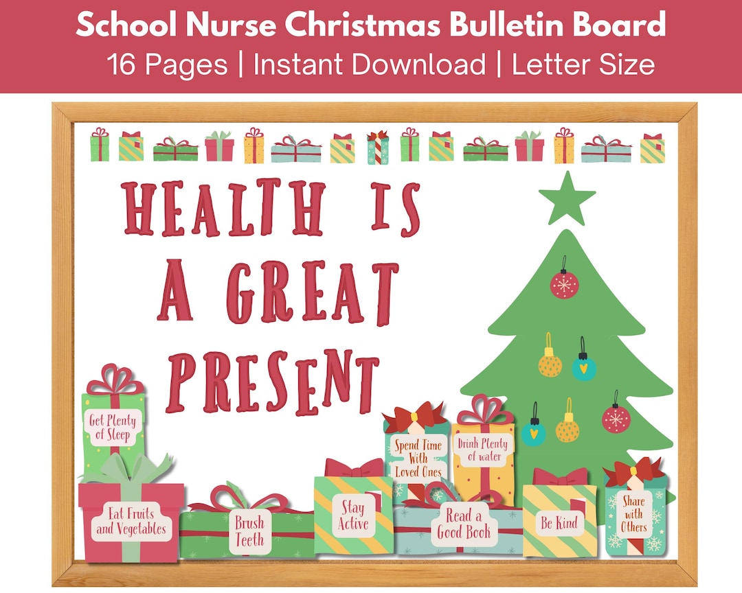 School Nurse Christmas Bulletin Board, Teacher Christmas Bulletin Board ...