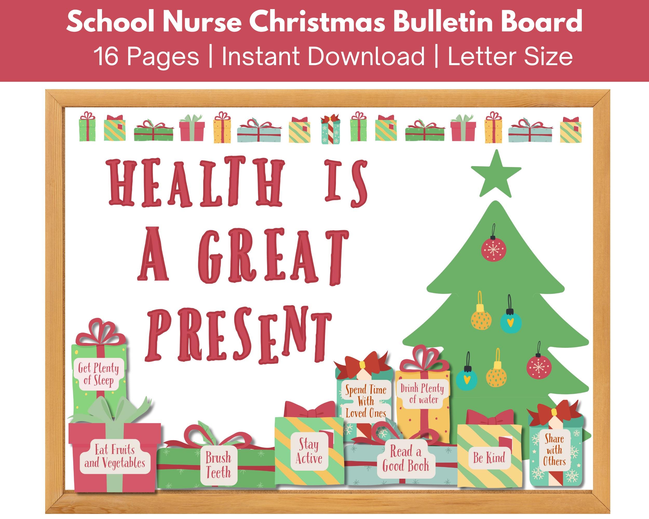 School Nurse Christmas Bulletin Board, Teacher Christmas Bulletin Board ...