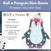 Roll a Penguin Dice Game for Kids | Winter Activity Printable Candy ...