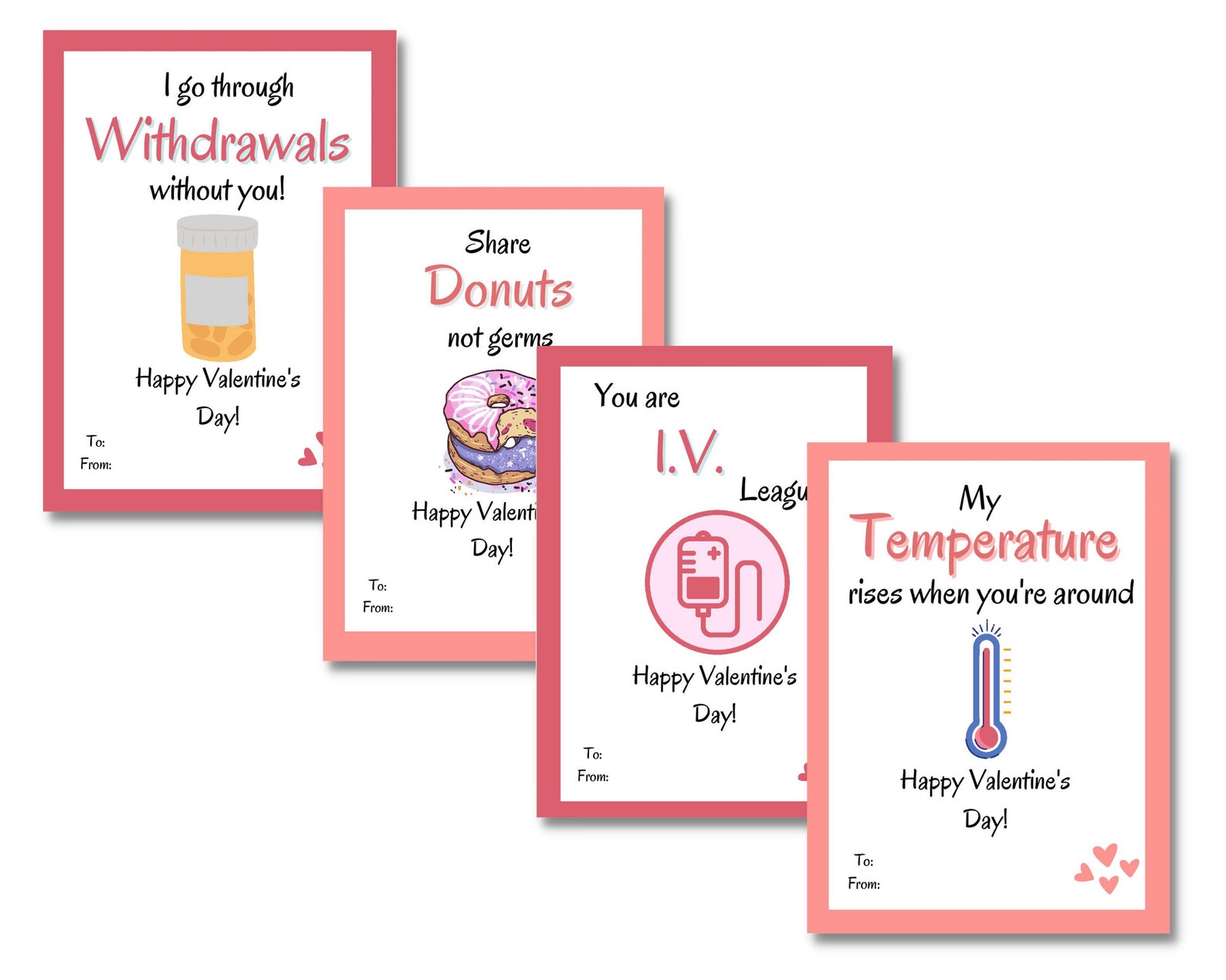 Funny Medical Valentine's Day Cards, 12 Pack for Doctors, Nurses ...