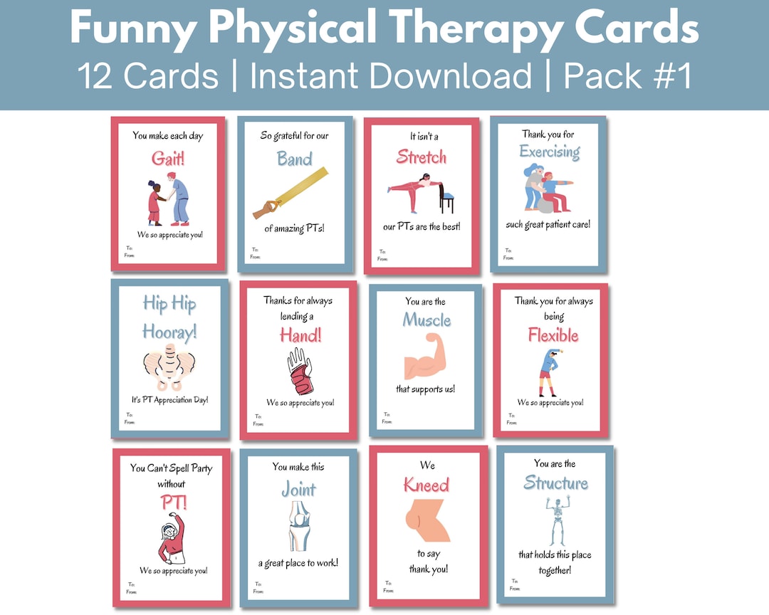 Funny Physical Therapy Appreciation Cards | Physical Therapy Thank You ...