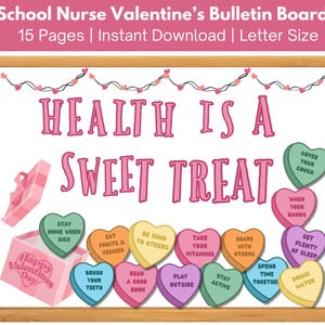 School Nurse Valentine's Day Bulletin Board, Teacher Bulletin Board Kit ...