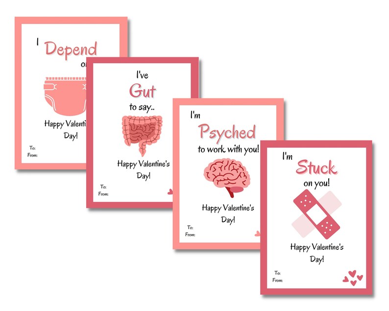 Funny Medical Valentine's Day Cards, 12 Pack for Doctors, Nurses ...