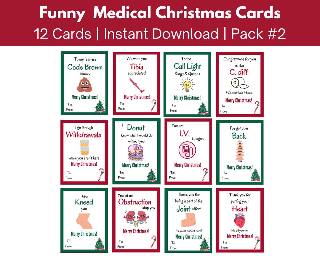 Funny Medical Christmas Cards for Doctors, Nurses, CNA, MA, PA ...