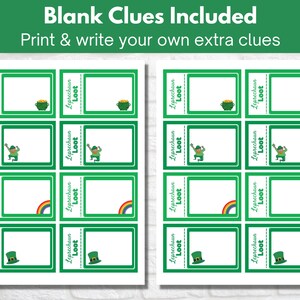 St Patricks Day Scavenger Hunt Clues, St Patricks Day Indoor Treasure ...