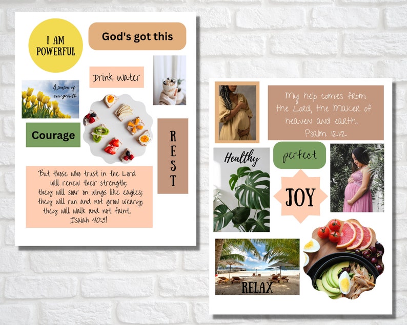 Pregnancy Vision Board Printable Images, Pictures & Words | Christian ...