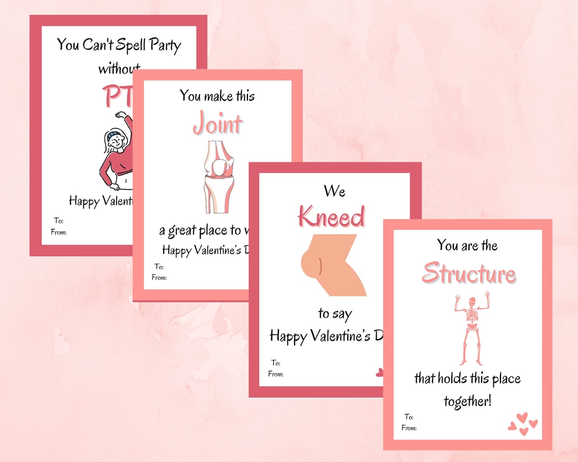 Funny Physical Therapy Valentine's Day Cards | Physical Therapy Thank ...