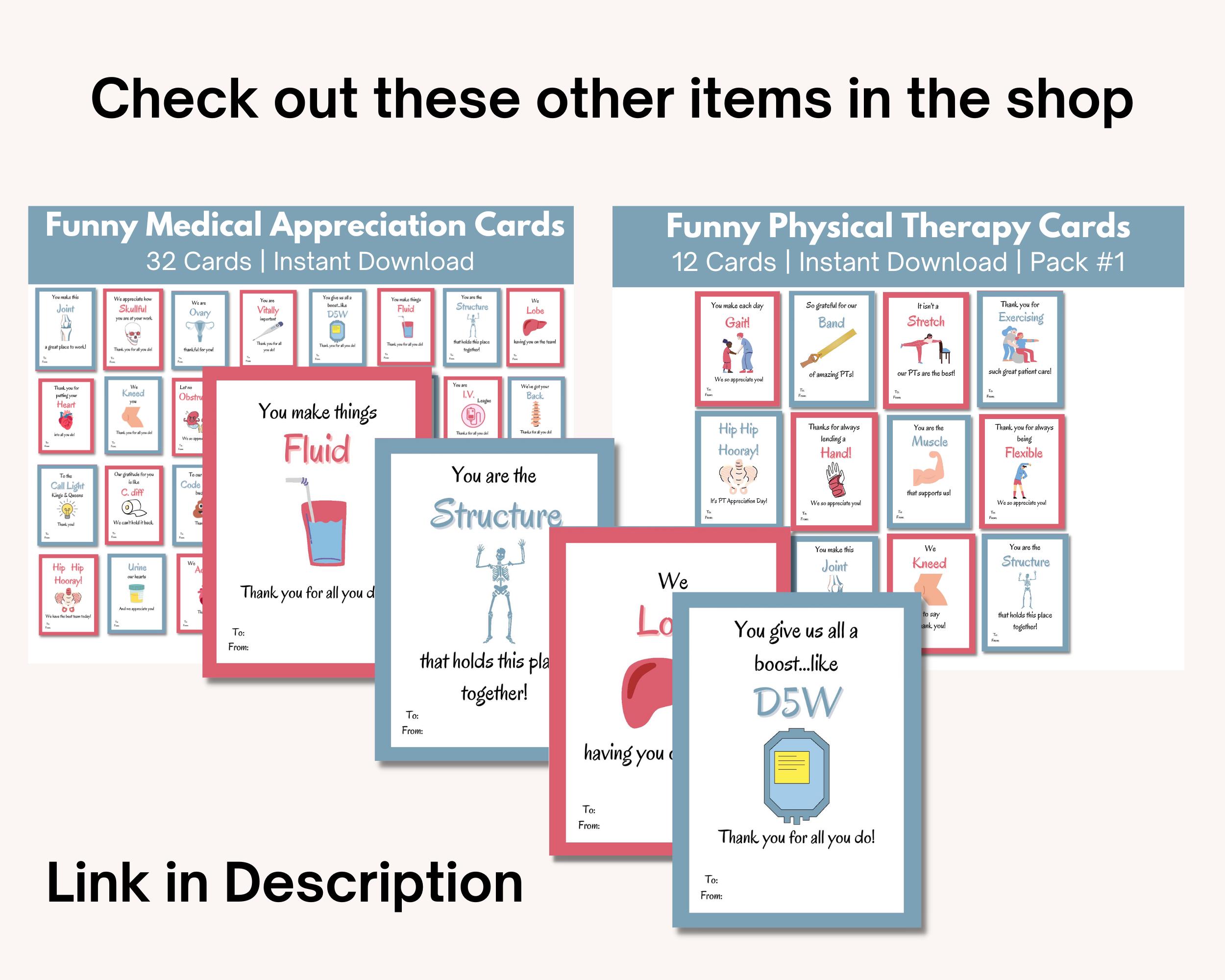 Funny Physical Therapy Appreciation Posters, Physical Therapy Month, PT ...