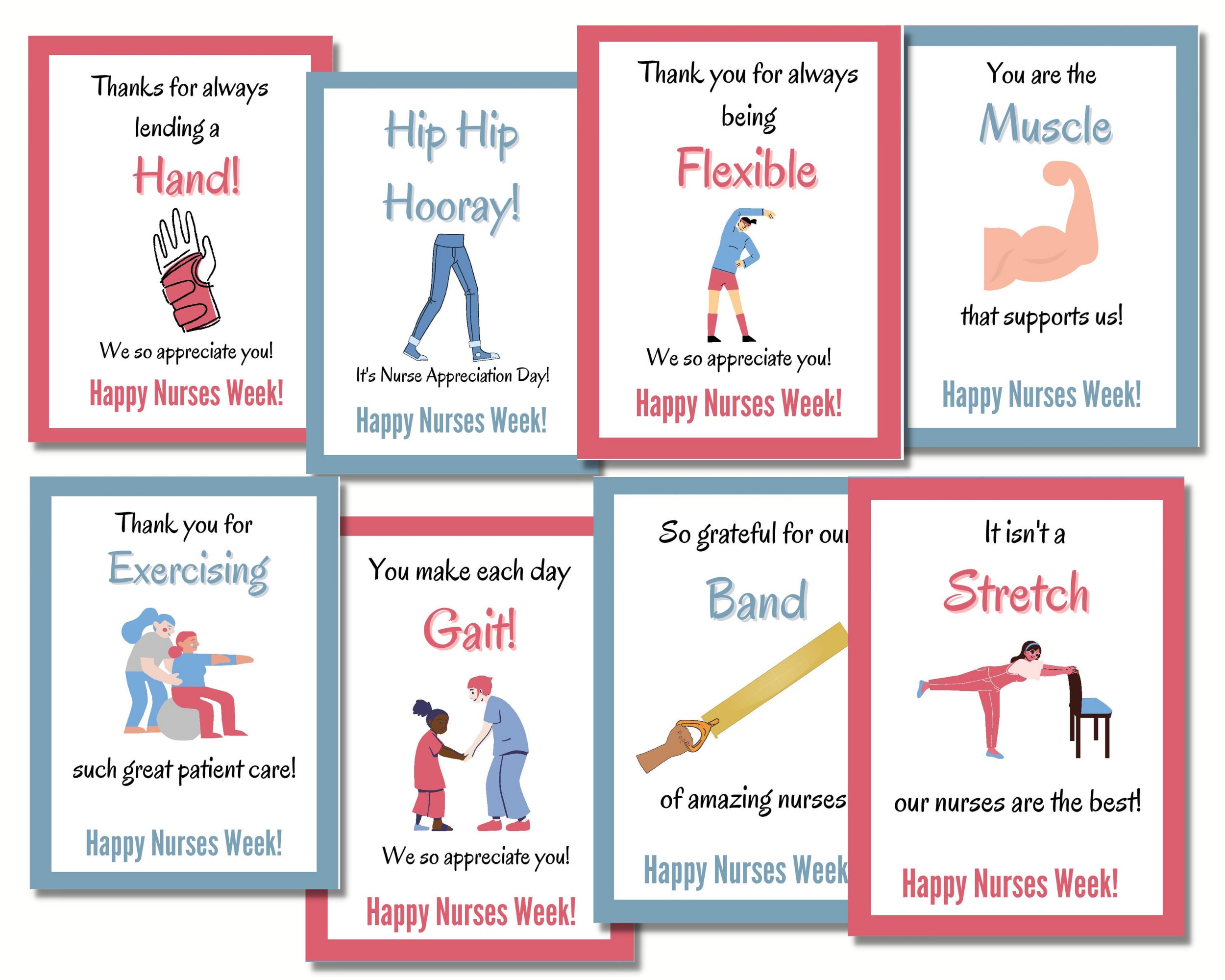 Nurses Week Printable Gift Tags, Nurses Week Funny Medical Cards, Nurse ...