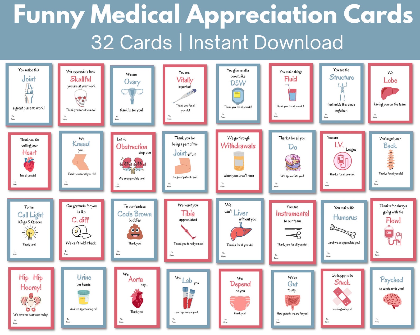 Funny Medical Appreciation Cards for Doctors Nurses CNA MA - Etsy